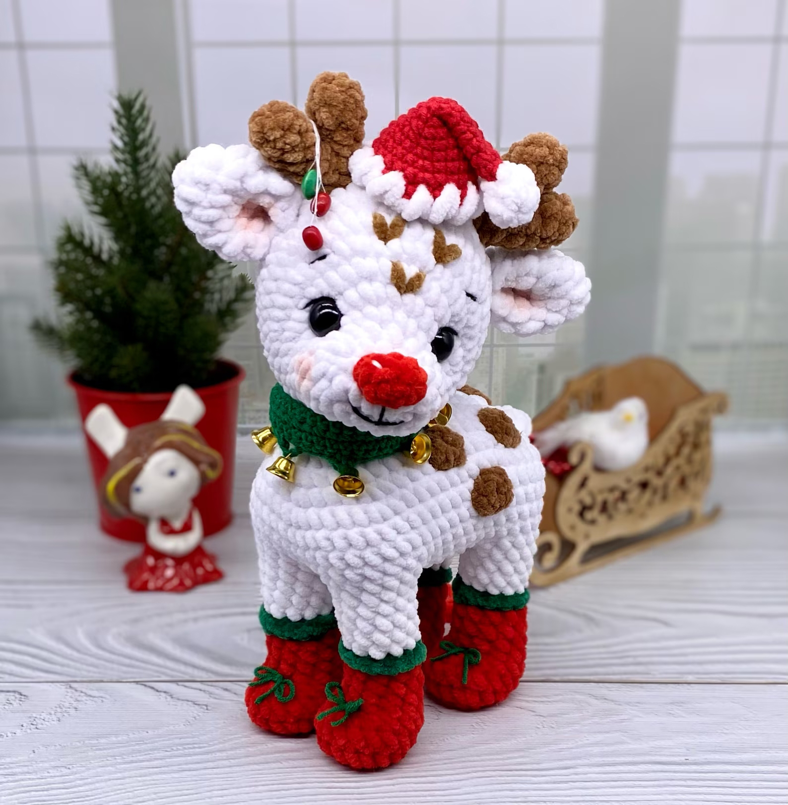 Rudolph Reindeer Amigurumi Crochet Pattern – My Crafty – World Crochet ...