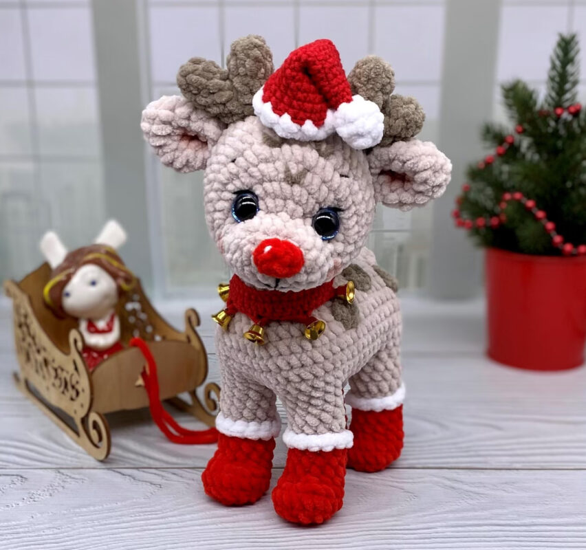 Rudolph Reindeer Amigurumi Crochet Pattern – My Crafty – World Crochet ...